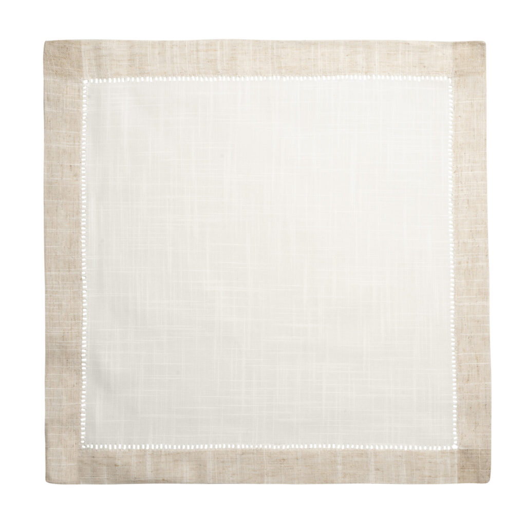 Natural classic hemstitched napkin - ELEGANT EDGE