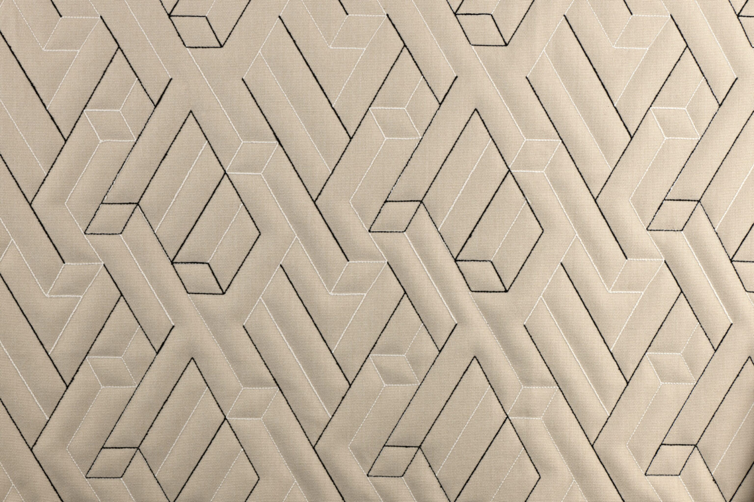 Cream Geometric Quilted - ELEGANT EDGE